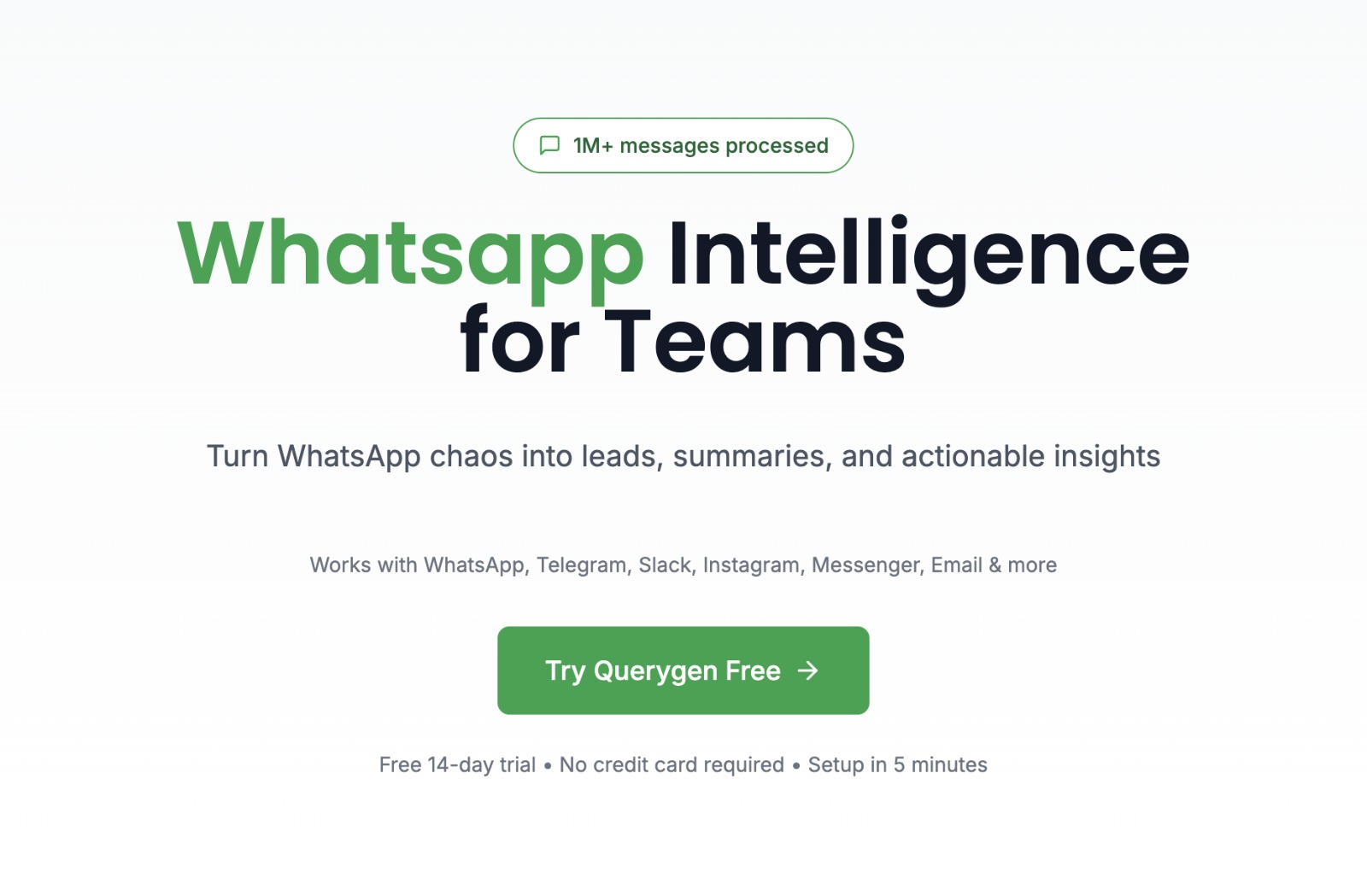Querygen: Conversation Automation for Teams on WhatsApp & Instagram